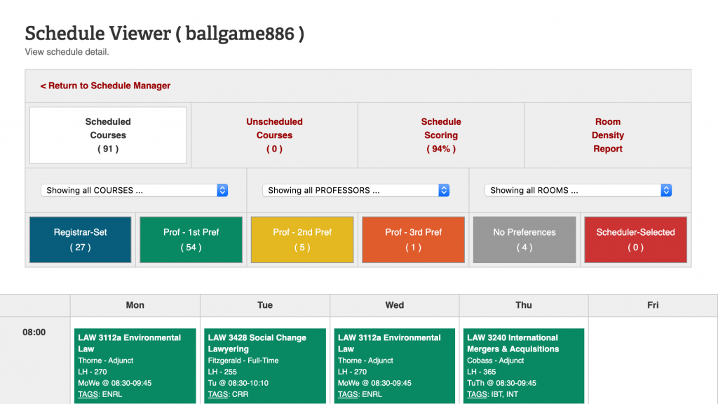 Software To Create College Class Schedules OfCourse Scheduling